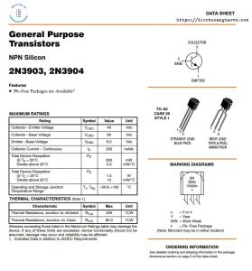 2N3904 là gì? Sơ đồ chân, thông số kỹ thuật và ứng dụng thực tế – Điện ...